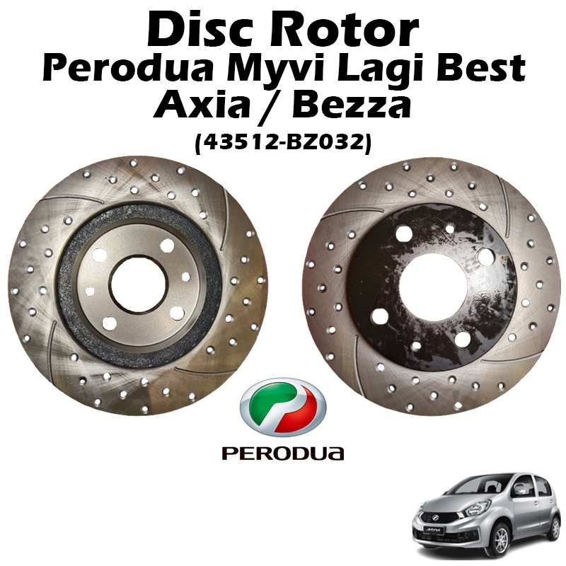 Perodua Myvi Lagi Best / Axia / Bezza Front Disc Rotor (43512-BZ032 ...