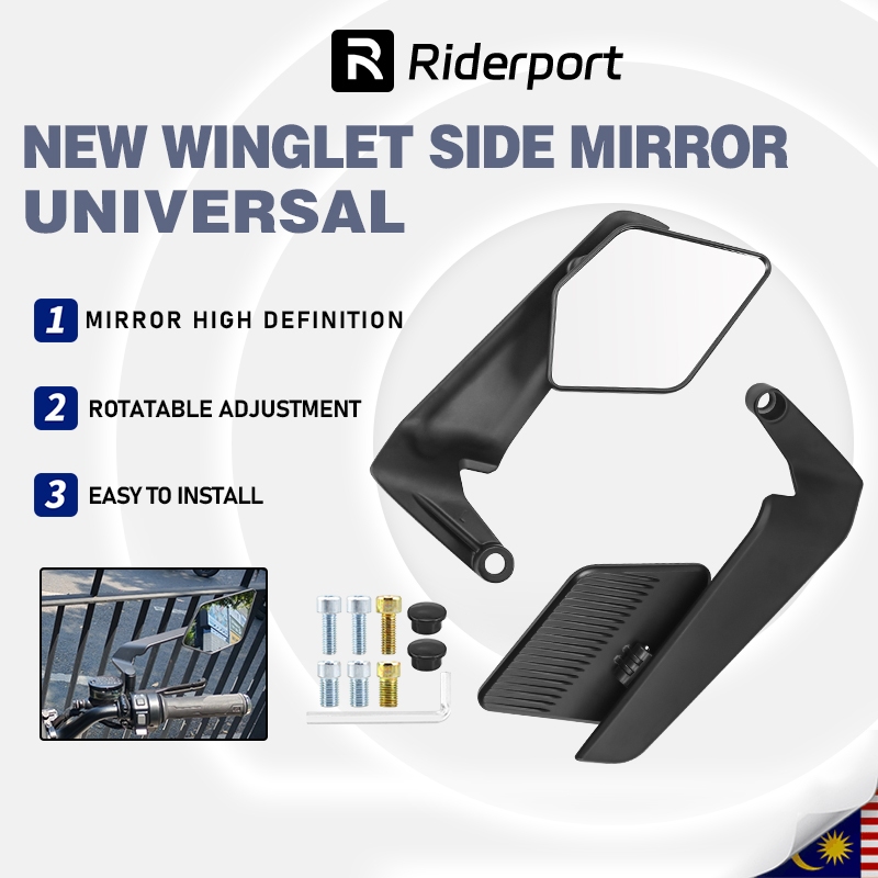 Universal Motorcycle Adjustable Side Mirror For Handlebar 180 Degree ...