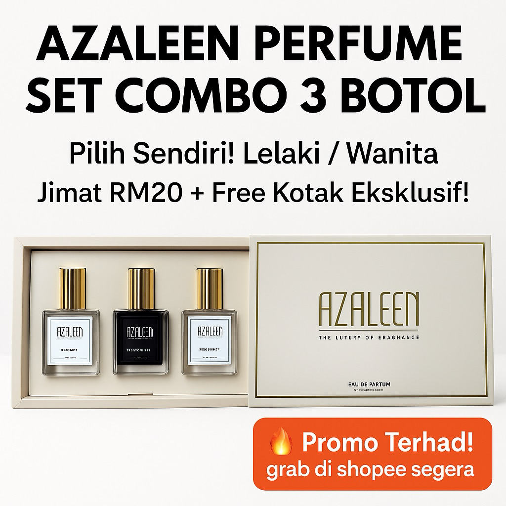 Azaleen EDP Perfume Set combo 3 Botol 39ml (Pilihan Wangian Sendiri ...