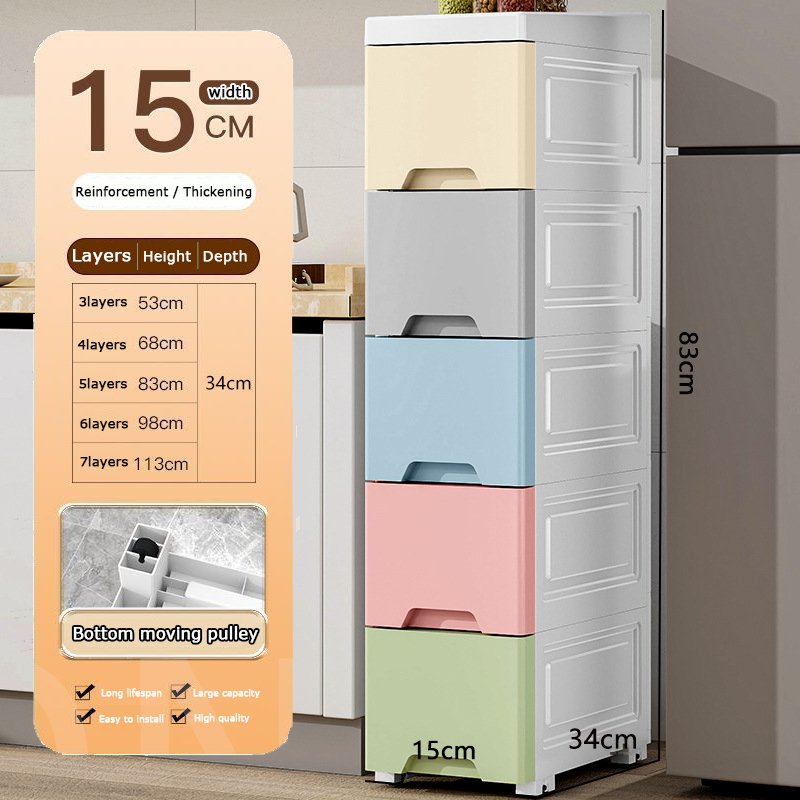 Slim Plastic Drawer Gap Organizer Drawer Moving Rack Narrow Organizer ...