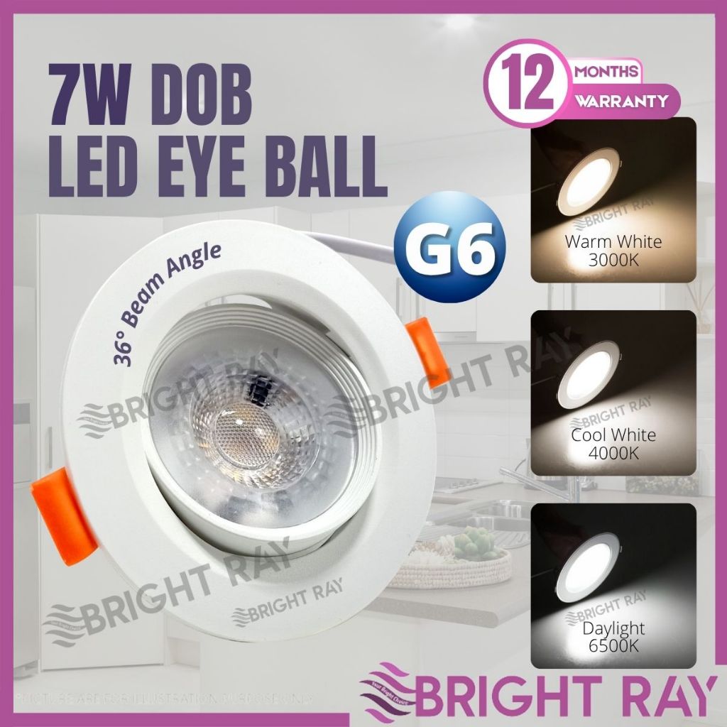 7W 36° Angle LED Eye Ball Downlight Retrofit Spotlight Thin Ceiling ...