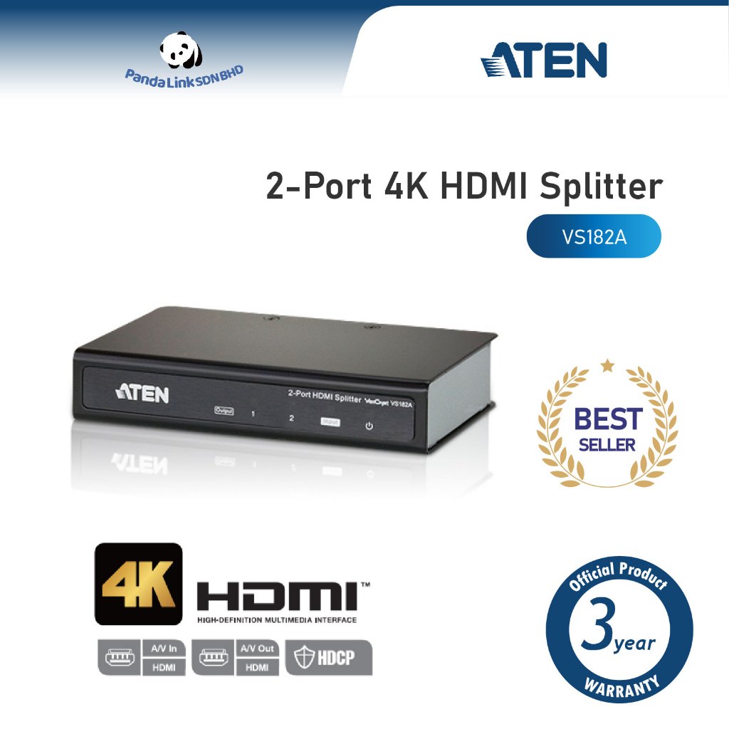 ATEN VS182A 2-Port 4K HDMI Splitter | Shopee Malaysia