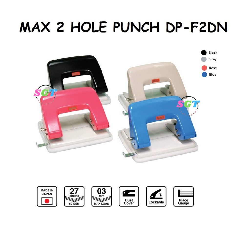 MAX DP-F2DN paper Two Hole Punch (1 UNIT) - Random Colour | Shopee Malaysia