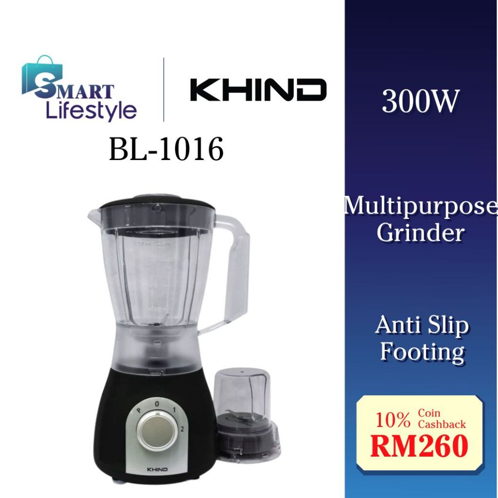 KHIND / SHARP BLENDER WITH DRY MILL (1.0L) BL-1016 / (1.25L) EM131BK ...