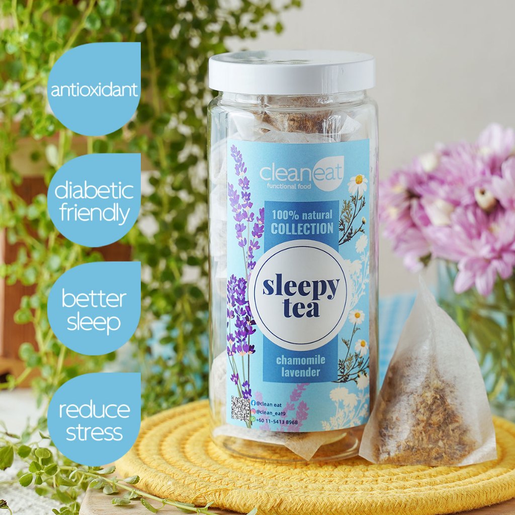 Sleepy Tea Blend by Clean Eat, 15 bags, 20 bags, 100%Pure, Lavender ...