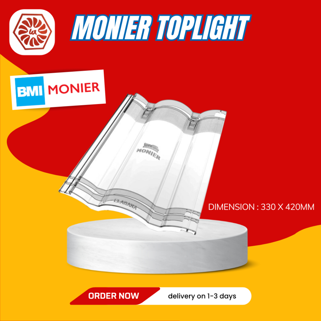 BMI Monier Elabana Transparent Roof Tile Toplight | Shopee Malaysia
