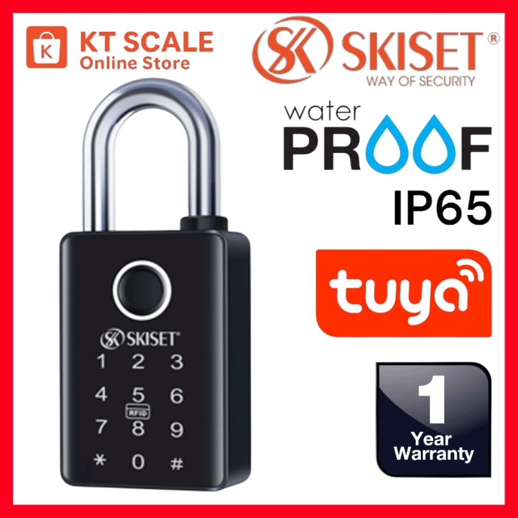 50MM SKISET DIGITAL ANTICUT ANTIRUST PADLOCK WITH TUYA | Shopee Malaysia