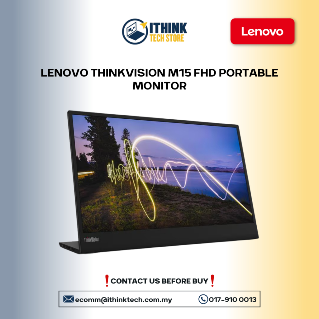 LENOVO THINKVISION M15 FHD PORTABLE MONITOR | Shopee Malaysia