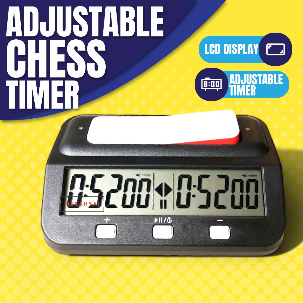 Chess Clock Timer Jam Catur Multifunctional Digital Count Down Count Up Professional Timer Bonus ...