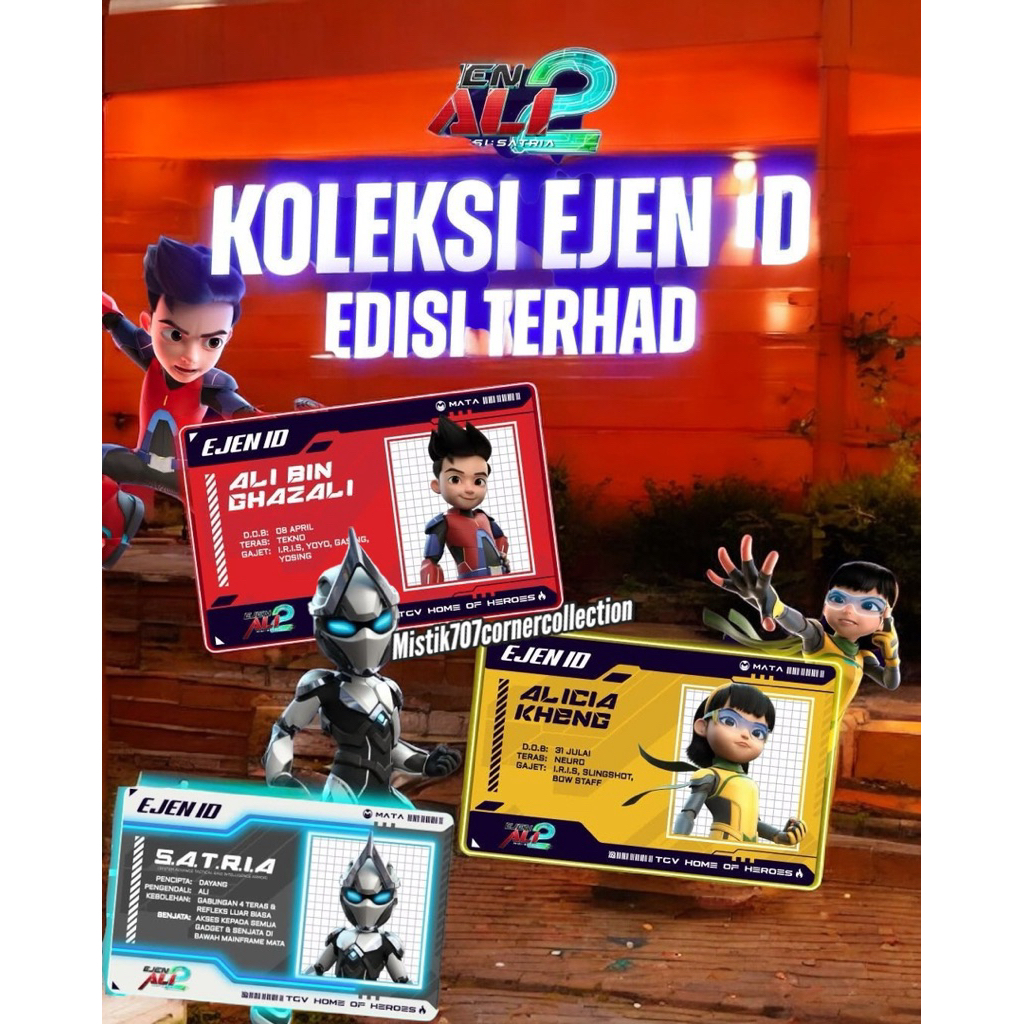 (100% Original) Kad Ejen Ali | Alicia | Satria ID kad LIMITED EDITION FOR COLLECTOR | Shopee ...