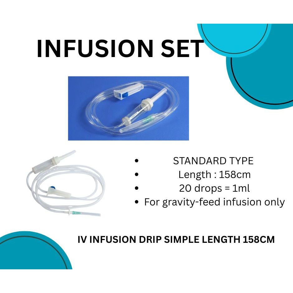 INFUSION SET | IV INFUSION DRIP SIMPLE LENGTH 158CM | IV INFUSION SET W ...