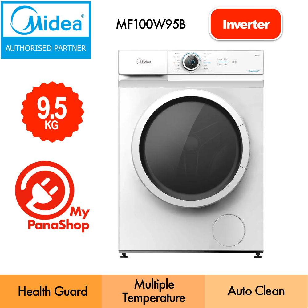 Midea Inverter Washing Machine Front Load Fully Washer ( 9.5KG / 8.5KG ...