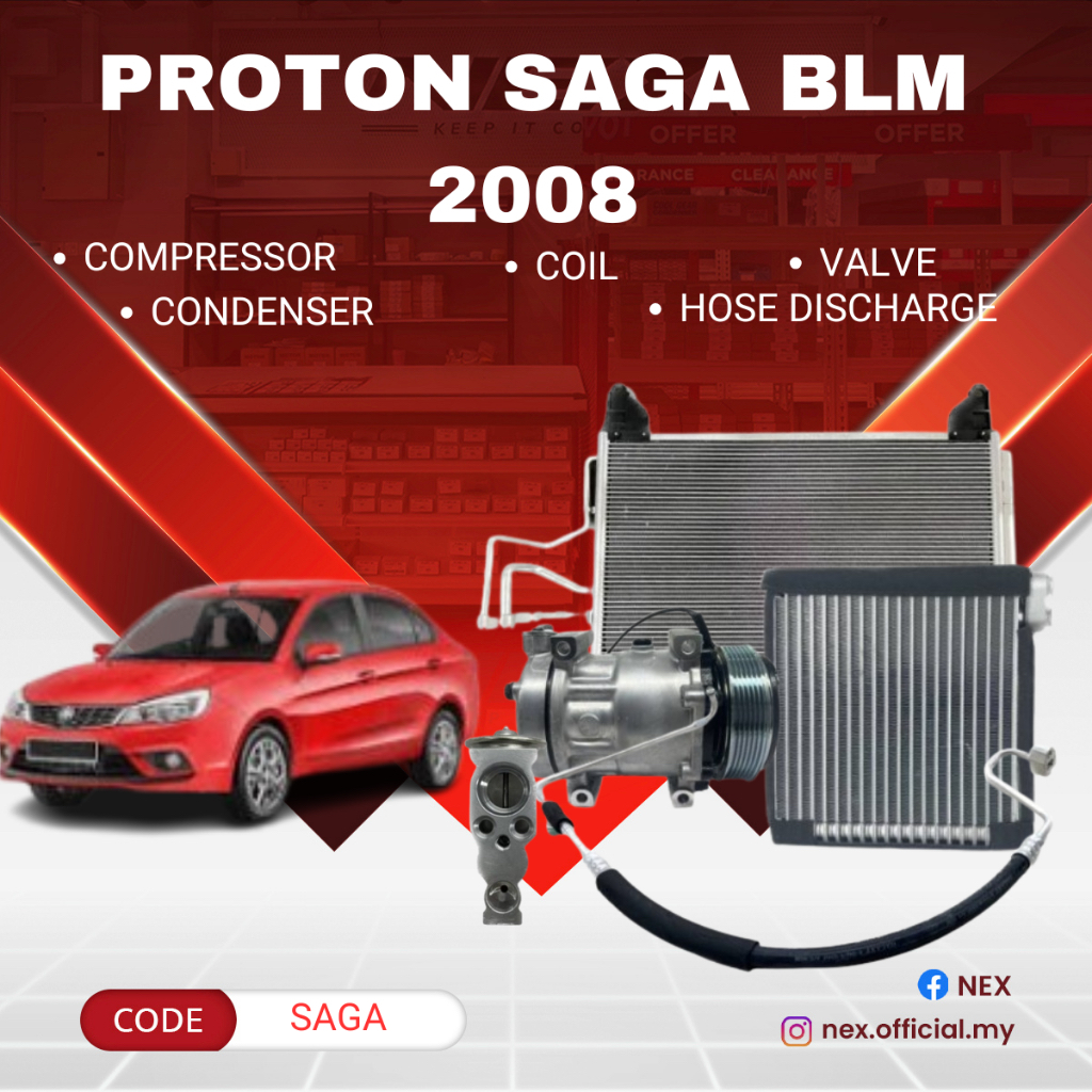 🔥AIR COND SET HARGA RUNTUH🔥PROTON SAGA BLM / FL / FLX(COMPRESSOR & COIL ...