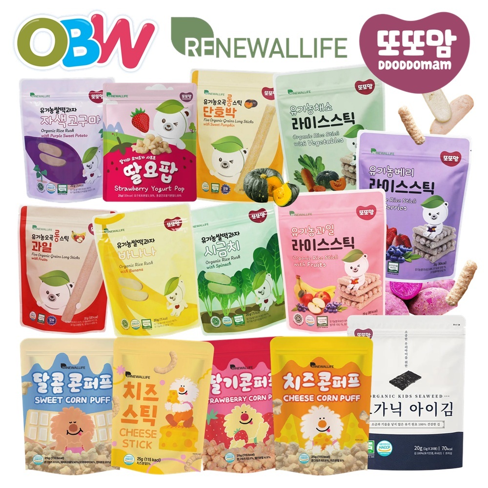 Renewallife DDODDOMAM Organic Kids Snack - Seaweed, Rice Rusk, Long ...