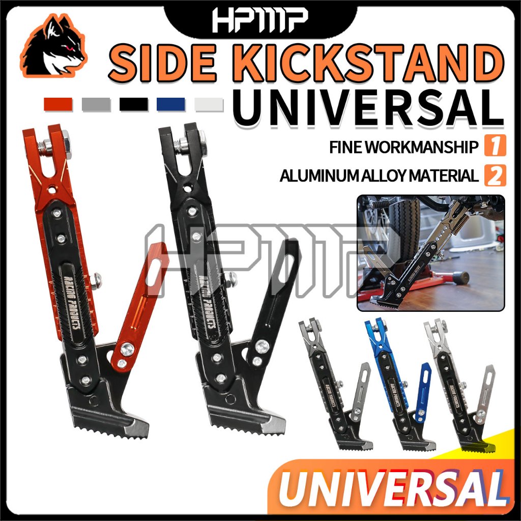 Universal Motorcycle Side Stand CNCAlloy Adjustable Height Side Stand ...