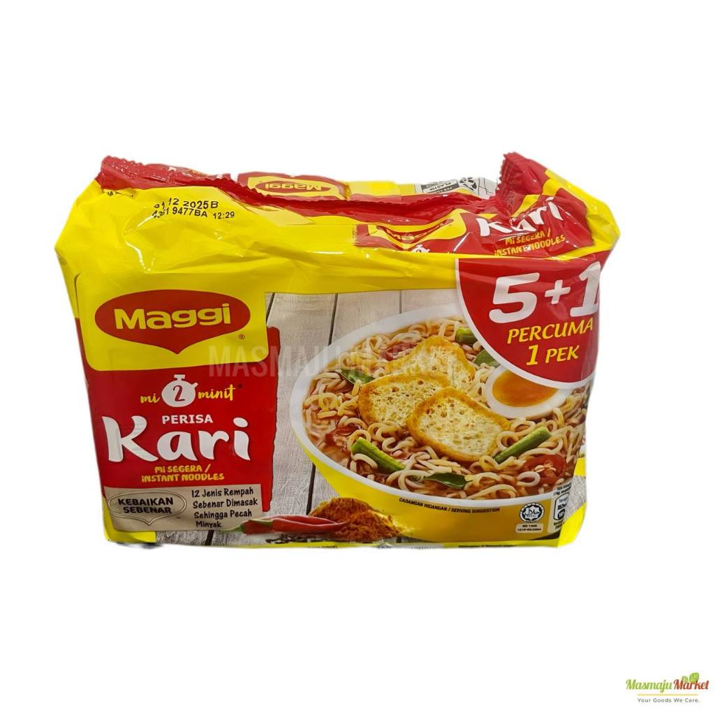 Maggi Instant Noodles Perisa KARI ( Maggi Mee ) ( 5+1 X 79G ) | Shopee ...