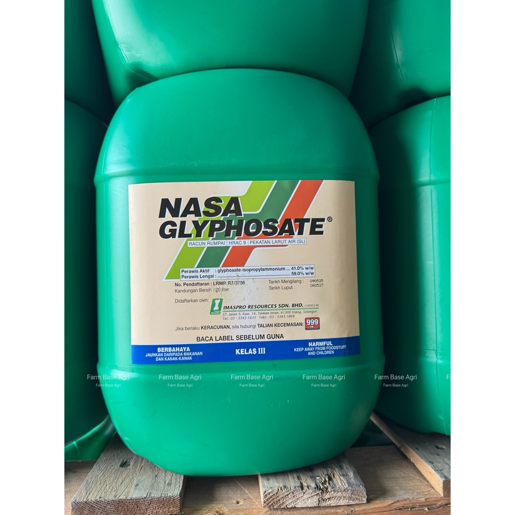 Racun Rumput and Lalang Nasa Glyphosate 41% (20 Liter) Herbicide ...