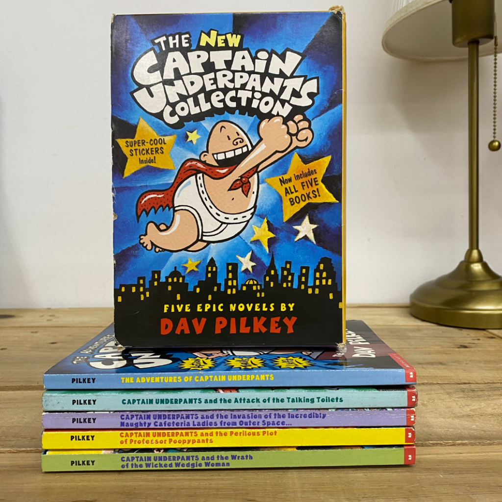 The New Captain Underpants Collection : Box set of 5 Epic Novels by Dav ...