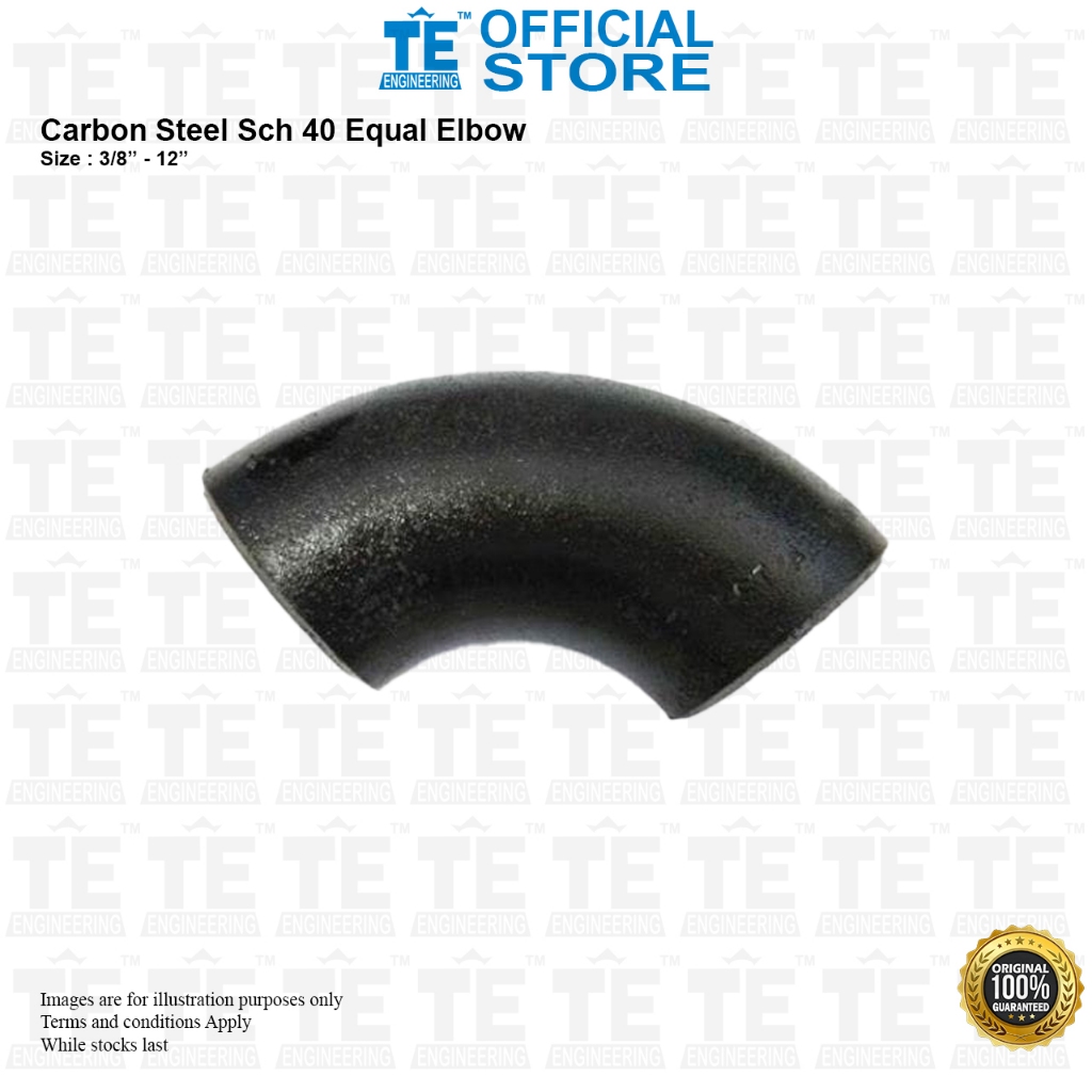 Carbon Steel Sch 40 Equal Elbow Size : 3/8” - 12” | Shopee Malaysia