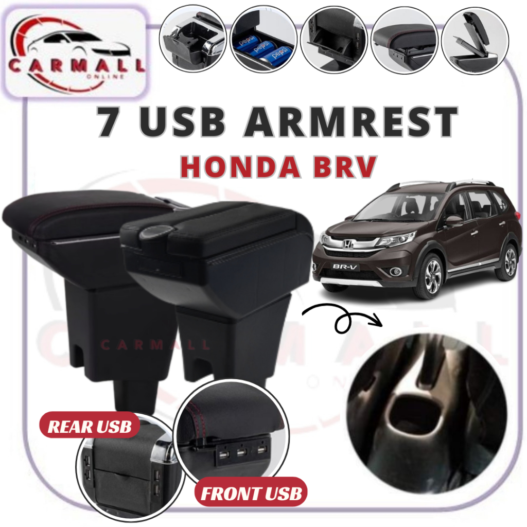 Honda BRV 7 USB Charging Port For Universal Car Armrest With Red Line ...