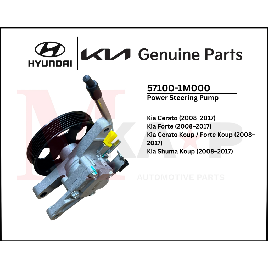 Power Steering Pump Fits Kia Cerato, Forte, Koup, Shuma (Part No.57100 ...