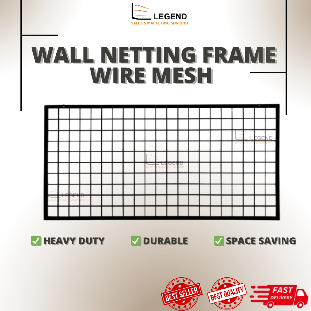 WALL NETTING FRAME / RAK BESI DINDING / DISPLAY RACK WALL / NETTING ...