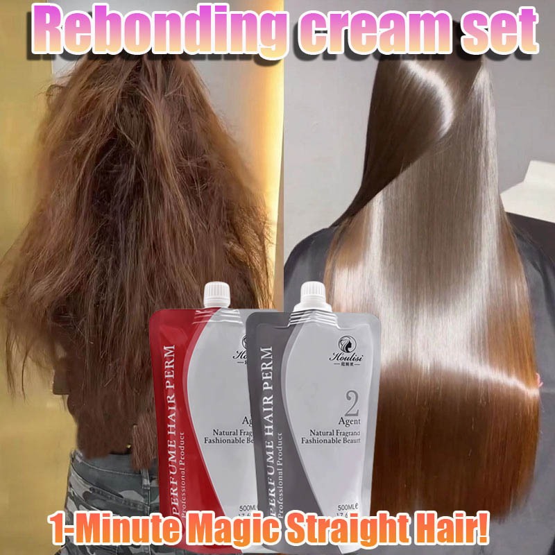 Hair Rebonding Cream Professional Crystallizing Liquid cream Home-use ...