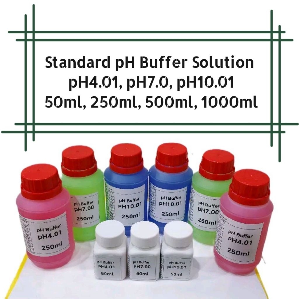 Premium Quality Standard pH Buffer Solution pH4.01, pH7.0, pH10.01, 50ml,250ml,1000ml | Shopee ...