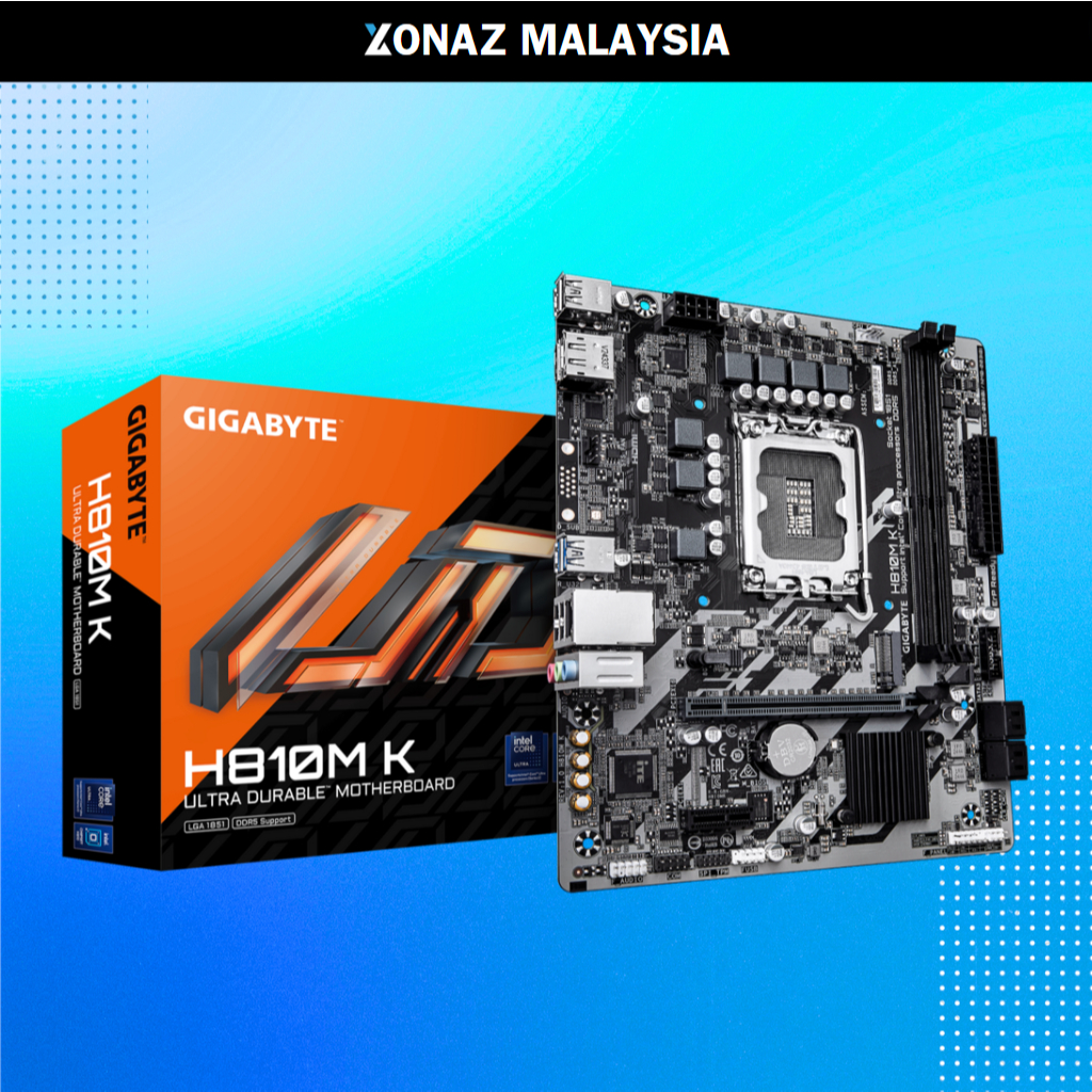 GIGABYTE H810M K DDR5 INTEL LGA1815 MATX MOTHERBOARD | Shopee Malaysia