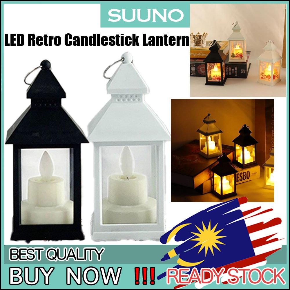 LED Candlestick Lantern Nordic Night Light Lampu Retro Lamp Light Photo ...