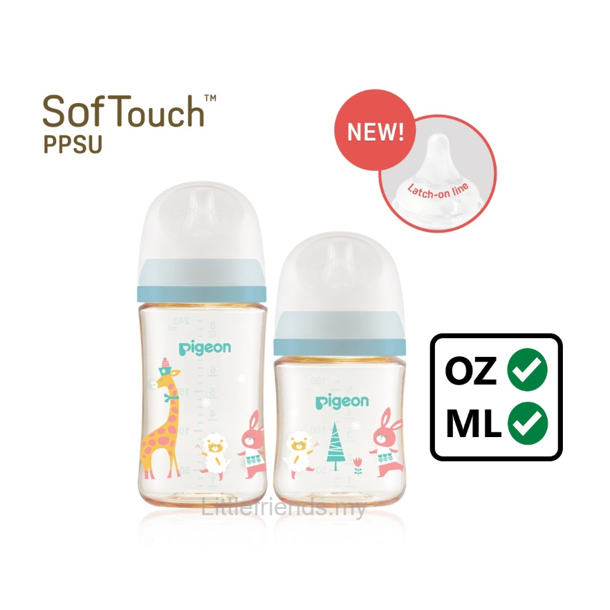Pigeon PPSU Wide Neck Bottle SofTouch Nursing Bottle Animal 3.0 Generation New Botol Susu Pigeon ...