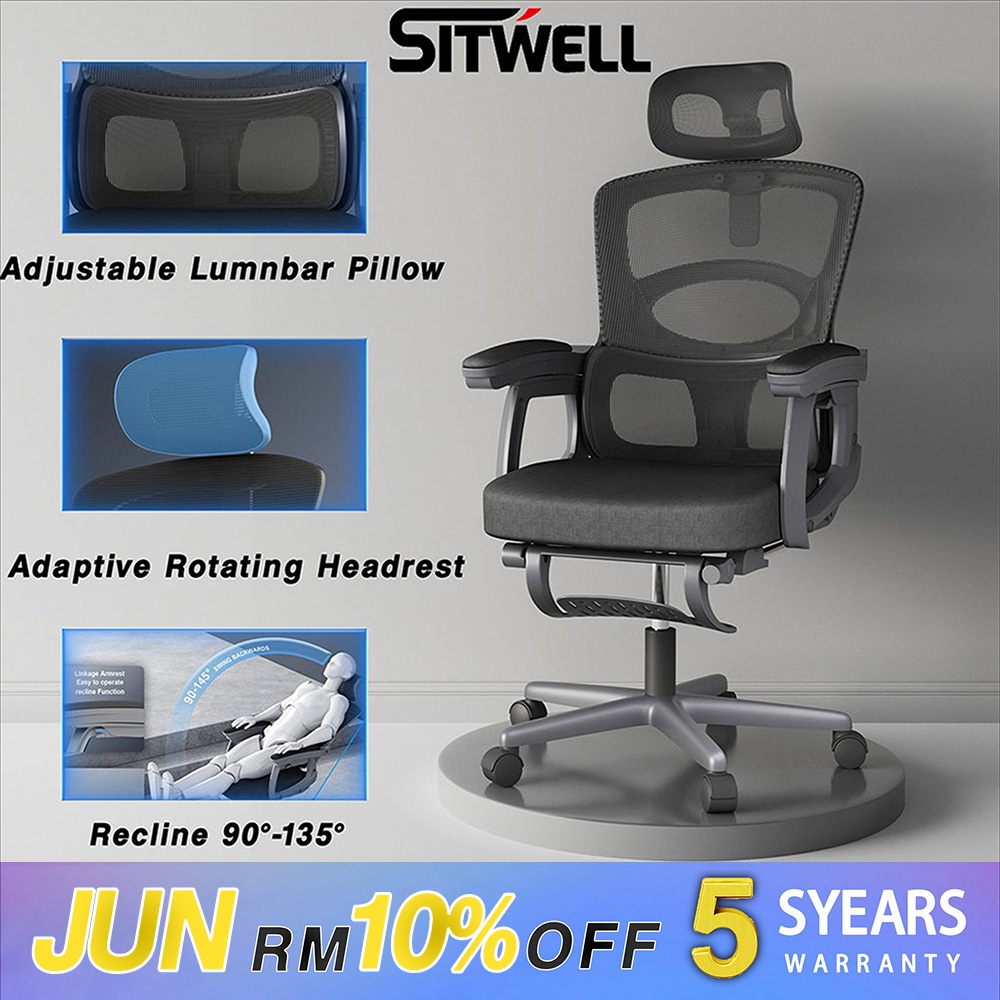 SitWell 1038 Professional Office Chair Adjustable Ergonomic Chair 3D ...
