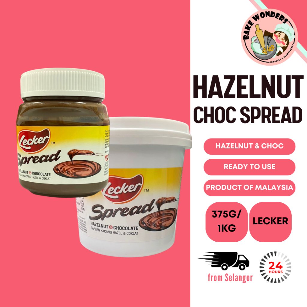 Lecker Spread/Hazelnut & Chocolate/Hazelnut and Choc Spread/Sapuan ...