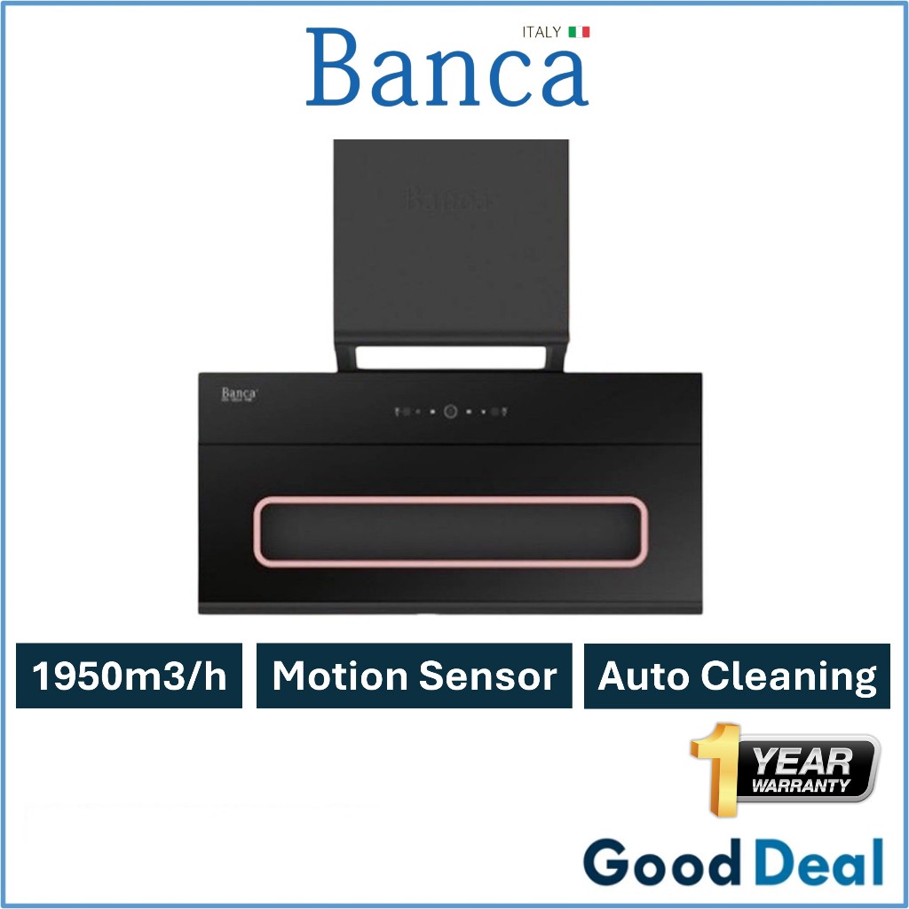 Banca BCH-BELLA-90BL L Shape Chimney Kitchen Cooker Hood Penyedut Asap ...
