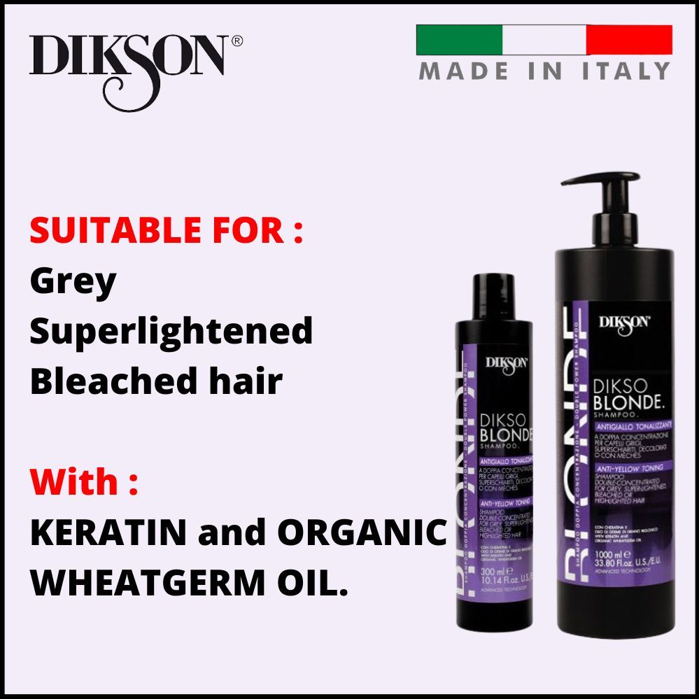 DIKSON DIKSO BLONDE SHAMPOO PURPLE SHAMPOO DOUBLE ACTION ANTI YELLOW ...