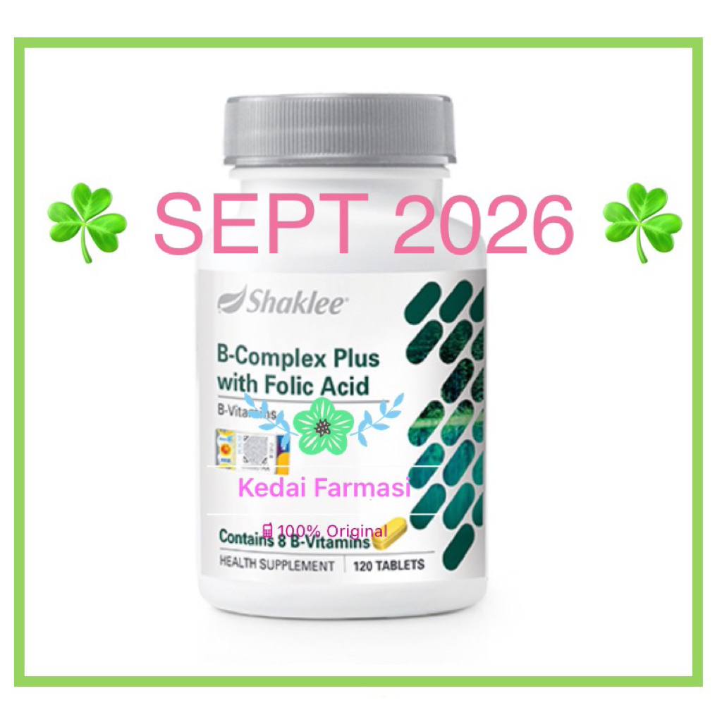 🎈TRUAL 🎈Shaklee B complex with Folic Acid (30biji ziplock pack | Shopee ...