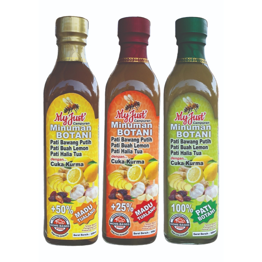 MyJust' Minuman BOTANI Pati Bawang Putih, Lemon, Halia Tua, Cuka Kurma ...