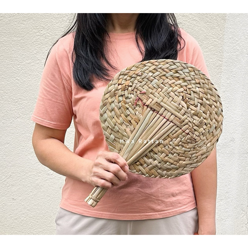 Portable Weaving Fan Natural Handheld Fan Traditional Handmade Bamboo ...