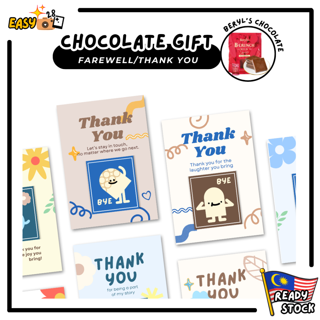 Farewell Gift🍫1Pcs Chocolate READY STOCK Beryl's Resignation Graduation ...