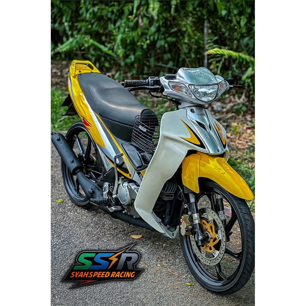 COVERSET ORIGINAL HLY YAMAHA 125Z 125ZR KUNING SABIT STICKER PERCUMA ...