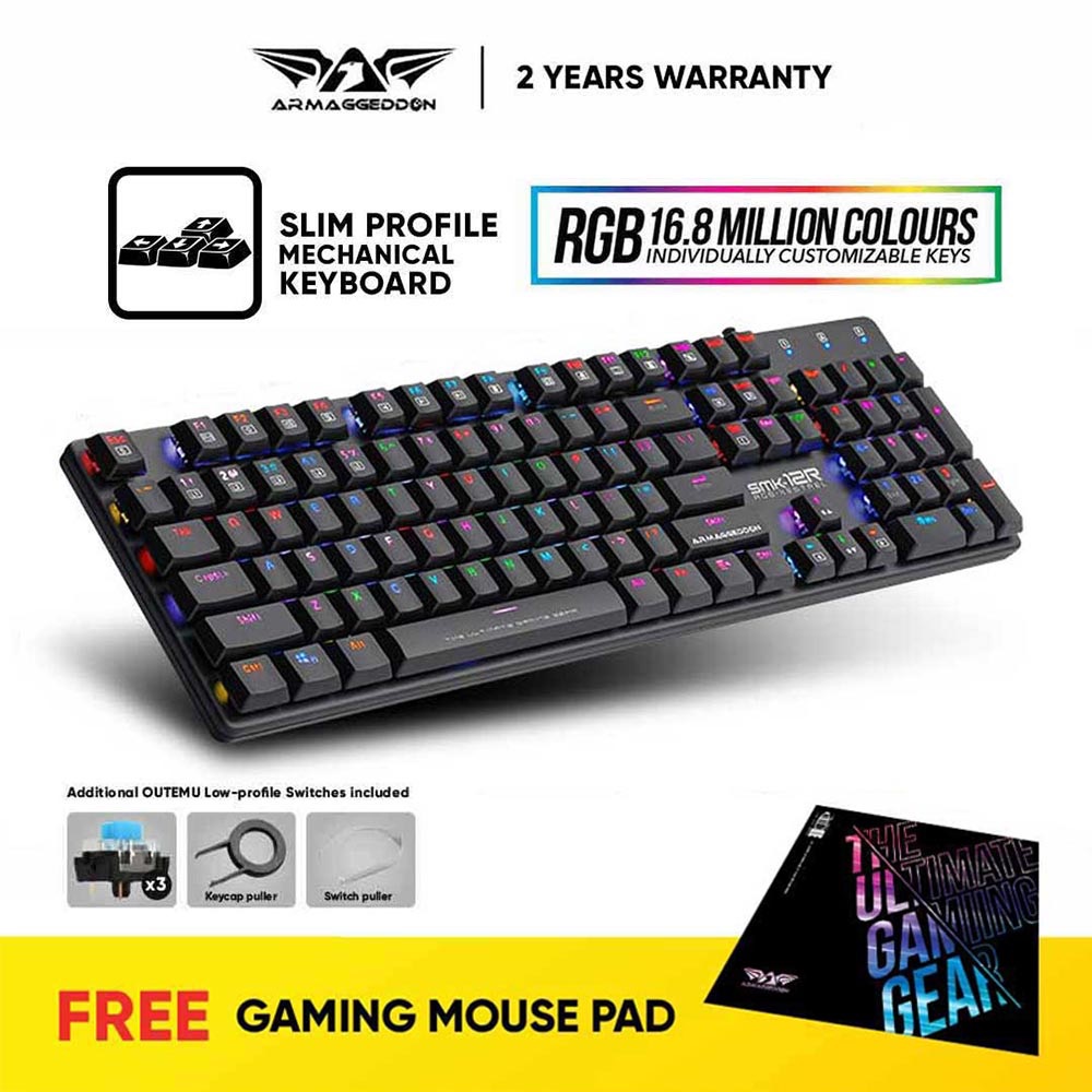 Armaggeddon SMK 12R RGB Kestrel Full Size Mechanical Keyboard |104 Key ...