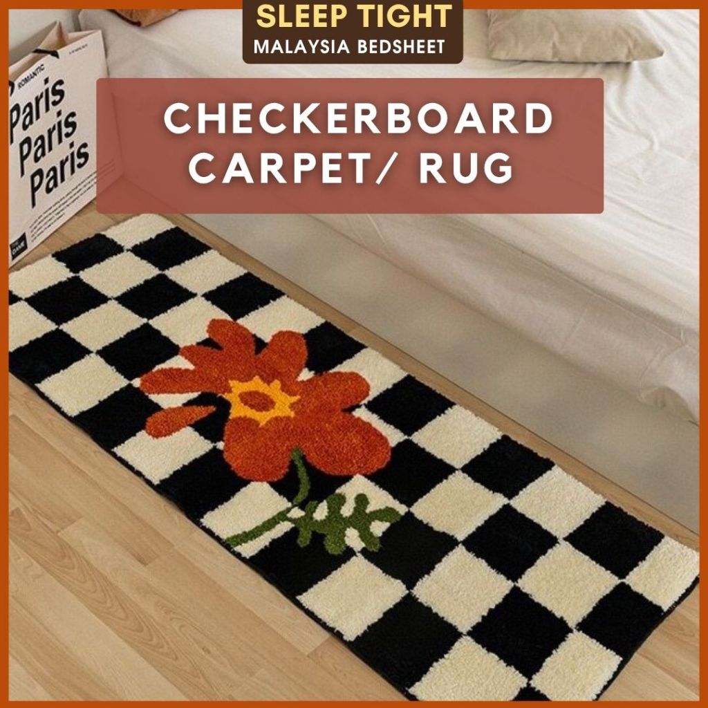 CHECKERBOARD CARPET Rug Grid Karpet Minimalist Cantik Carpet Premium ...