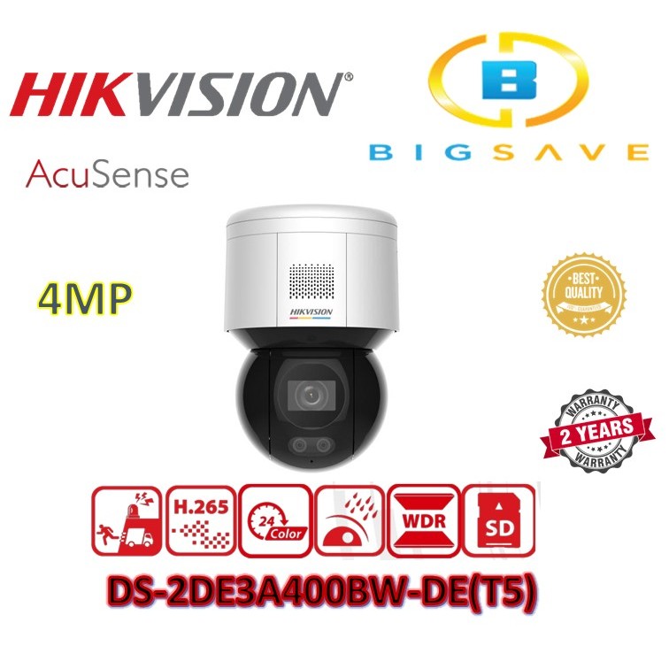 HIKVISION 4MP DS-2DE3A400BW-DE(F1)(T5) 3-INCH COLORVU MINI PT DOME ...
