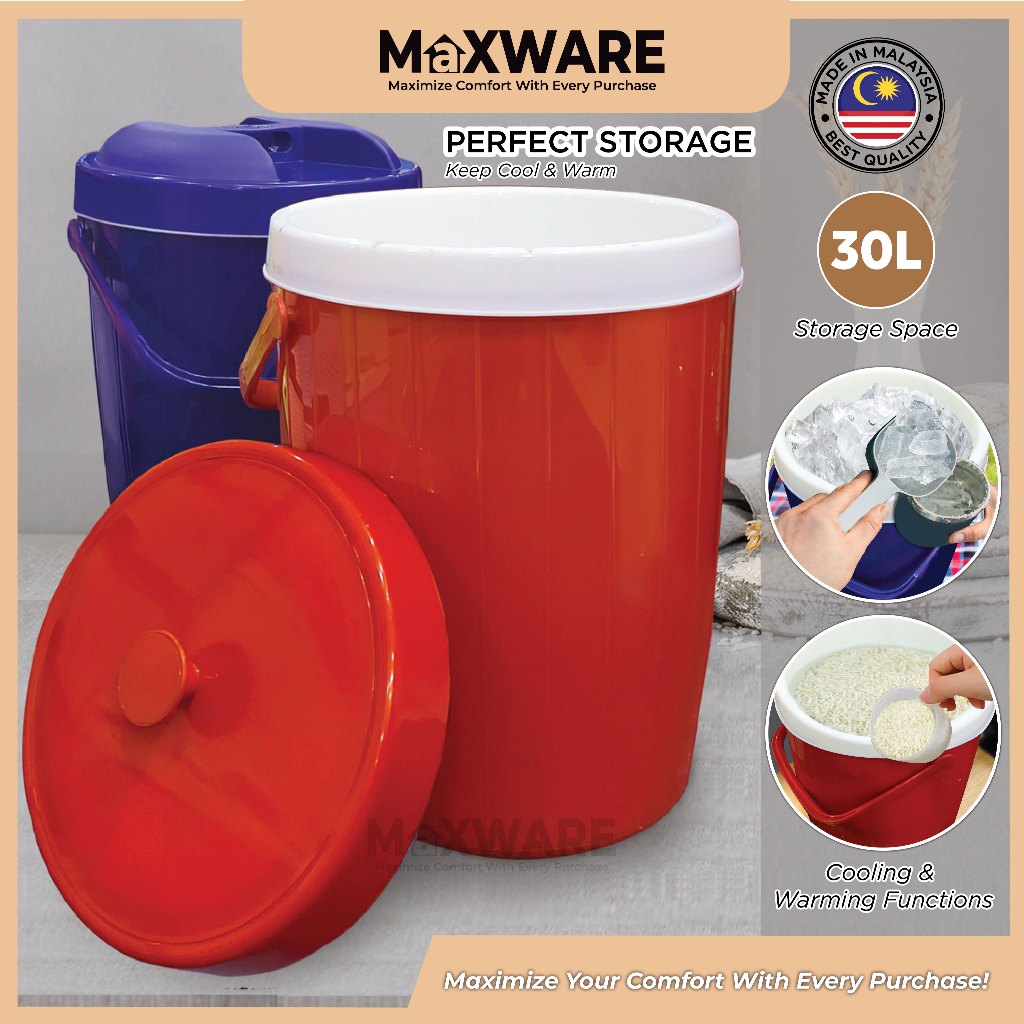 Maxware Rice Bucket Thermal Food Bucket Bekas Nasi Dan Ais Cooler Box ...