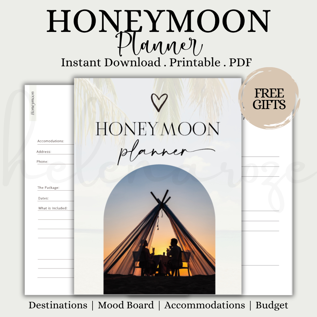 Honeymoon Planner, Printable Pdf, Wedding Bride To Be Pengantin Nikah ...