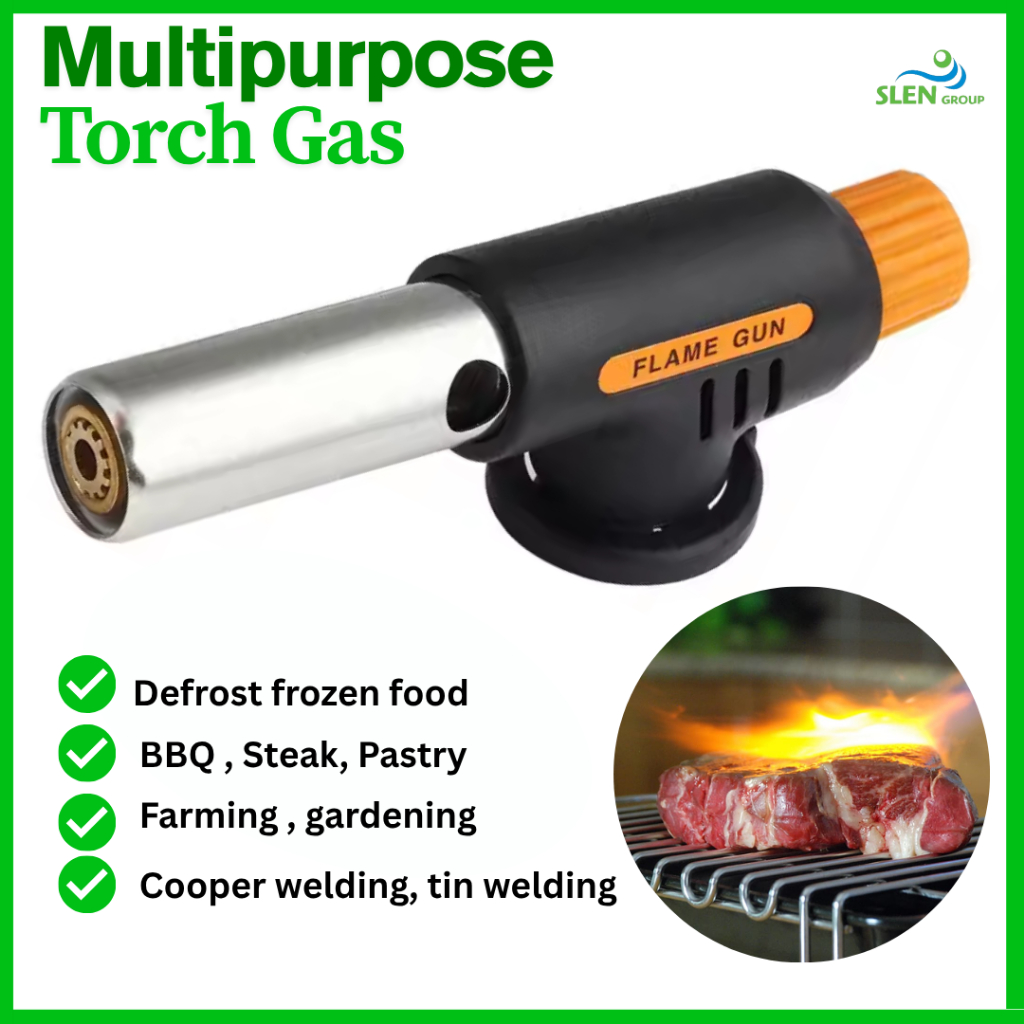 SLEN Multipurpose Gas Torch Gas Burner BBQ Steak Camping Outdoor ...