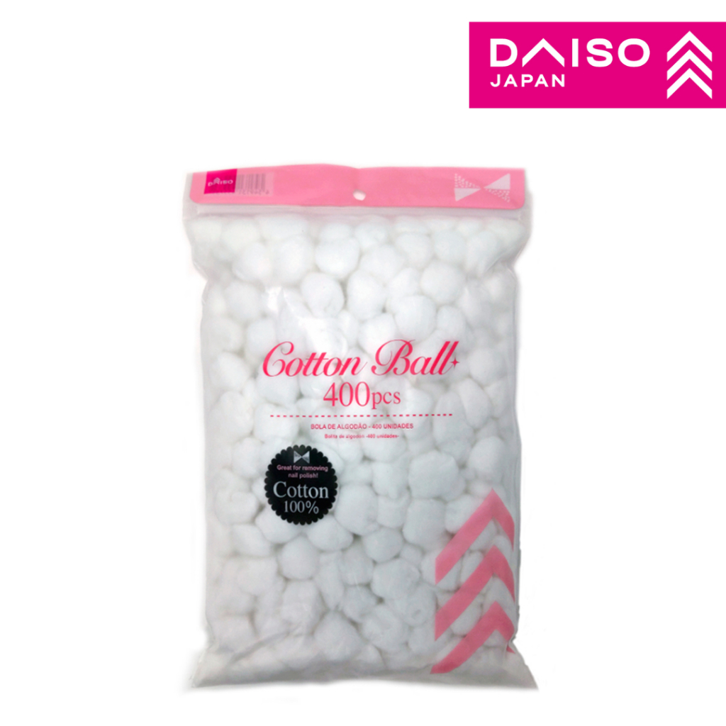 DAISO Cosmetic Cotton Balls (400 Pcs) | Shopee Malaysia