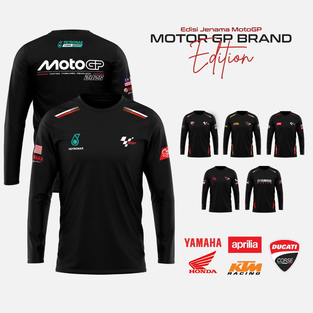 [MOTOR LS] Baju T-shirt Jersi Motor Lengan Panjang Permotoran Motogp ...