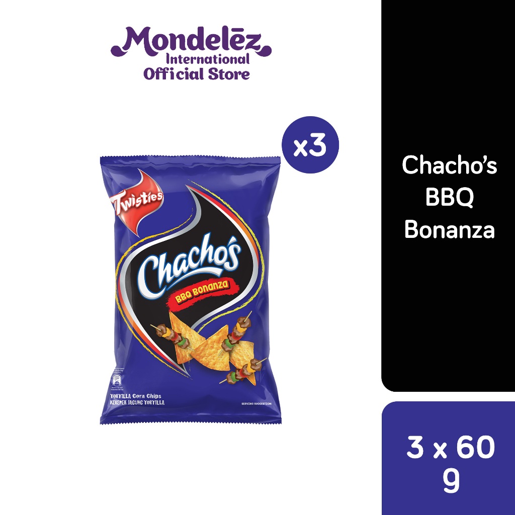 Twisties Chacho's Corn Chips Snacks - Cheese/BBQ/Spicy Curry (70g x 3 ...