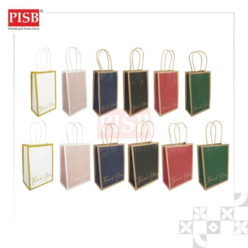 2161/62(10Pcs/Pkt)Thank You Design Paper Bag Gift Bag Retail Bag Color ...